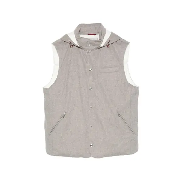 Brunello Cucinelli Grey Jackets Waistcoats & Gilets - Gray