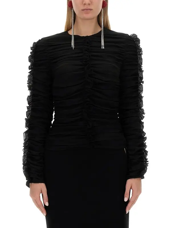 Magda Butrym Ruched Long Sleeve Top