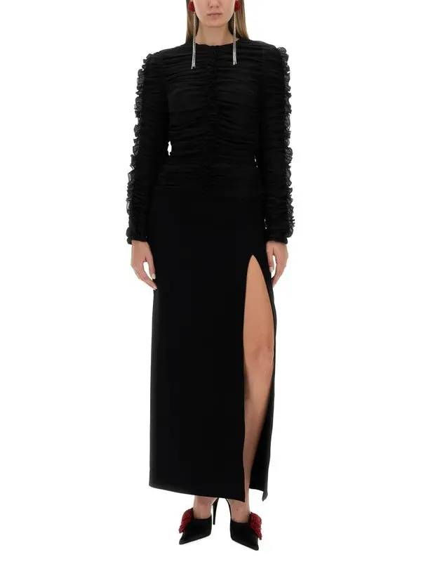 Magda Butrym Ruched Long Sleeve Top