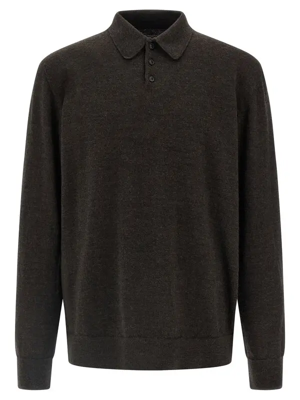 MAISON MARGIELA Suede Patch Polo Shirt