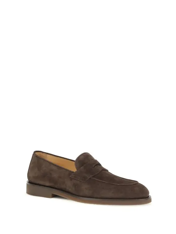 Brunello Cucinelli Suede Leather Loafers