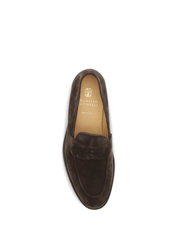 Brunello Cucinelli Suede Leather Loafers