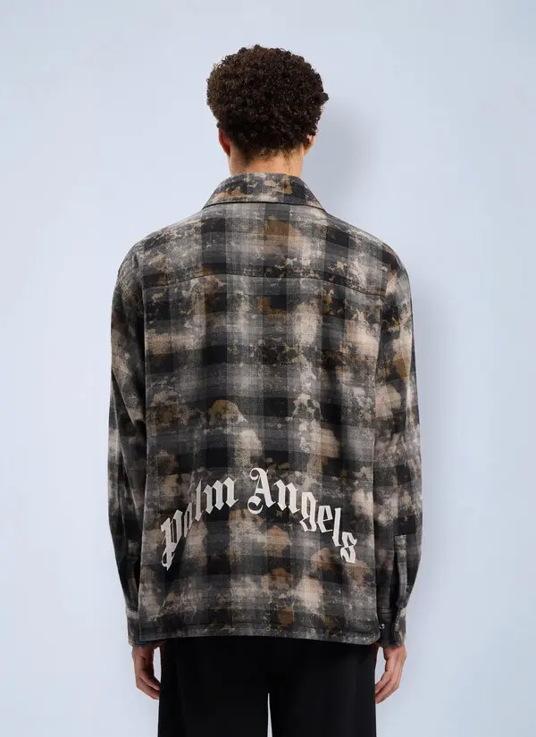 Palm Angels Curved Logo Check Overshirt