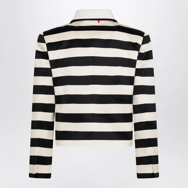 Valentino Garavani Striped Cotton Jacket With Maxi Bow