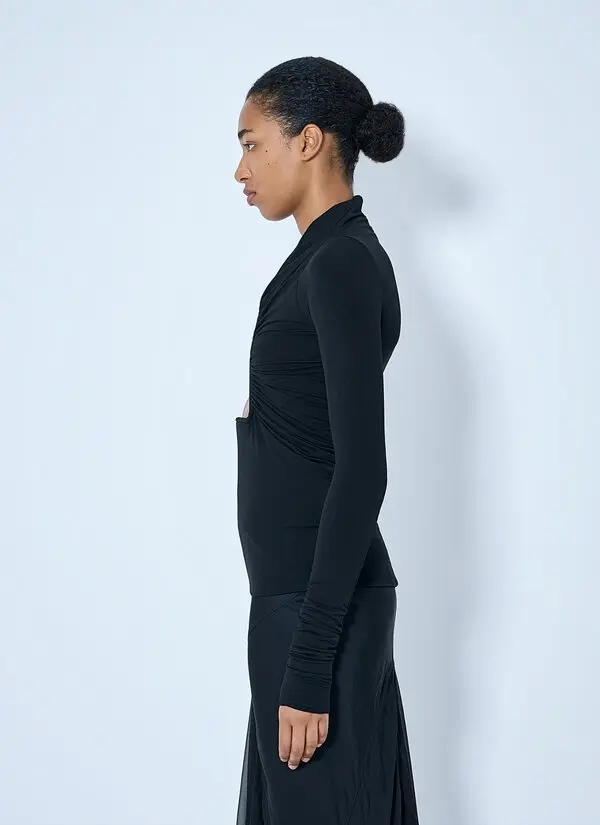 Rick Owens Jersey Ls Prong Top