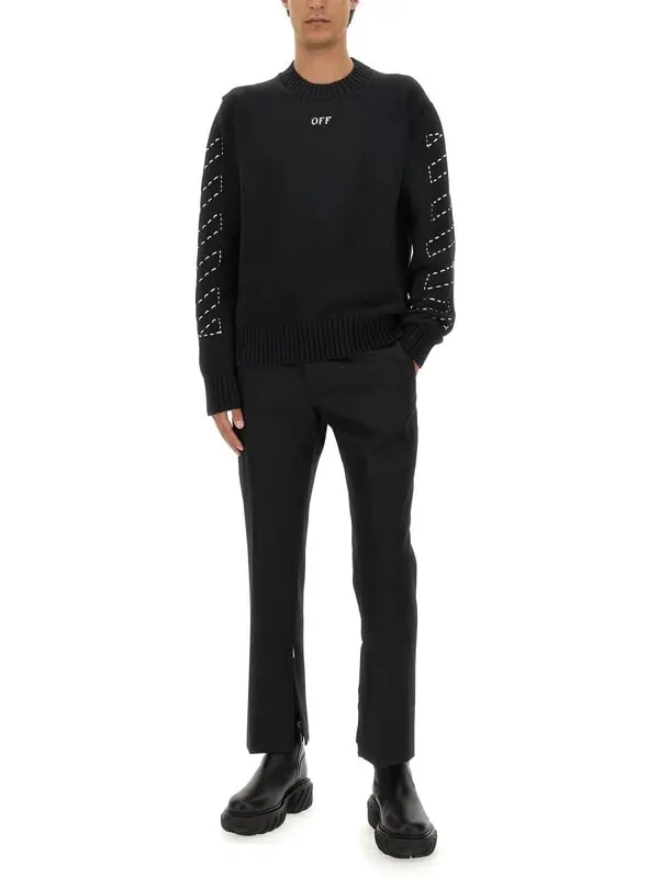 Off-White Wool Pants