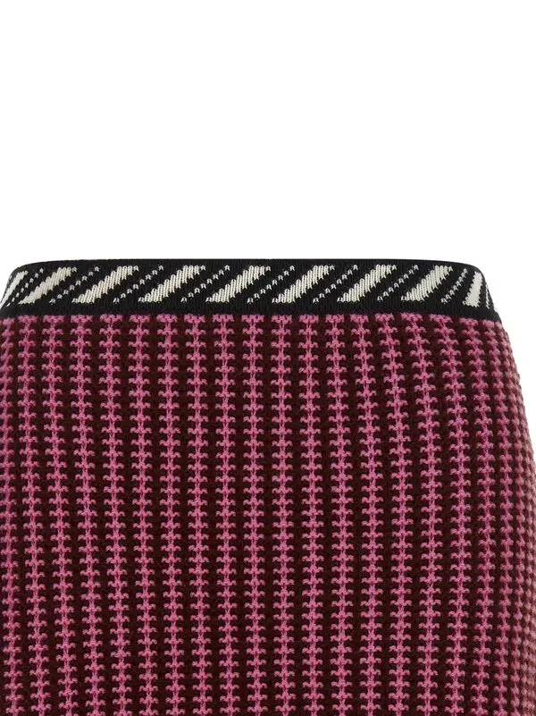 Versace Crochet Knit Skirt - Pink