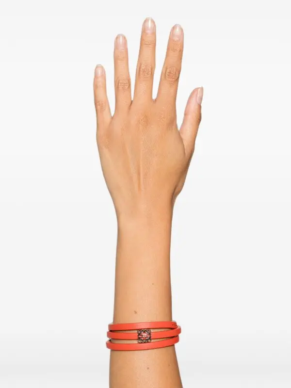 Loewe Anagram Bombé Leather Bracelet - Multicolor