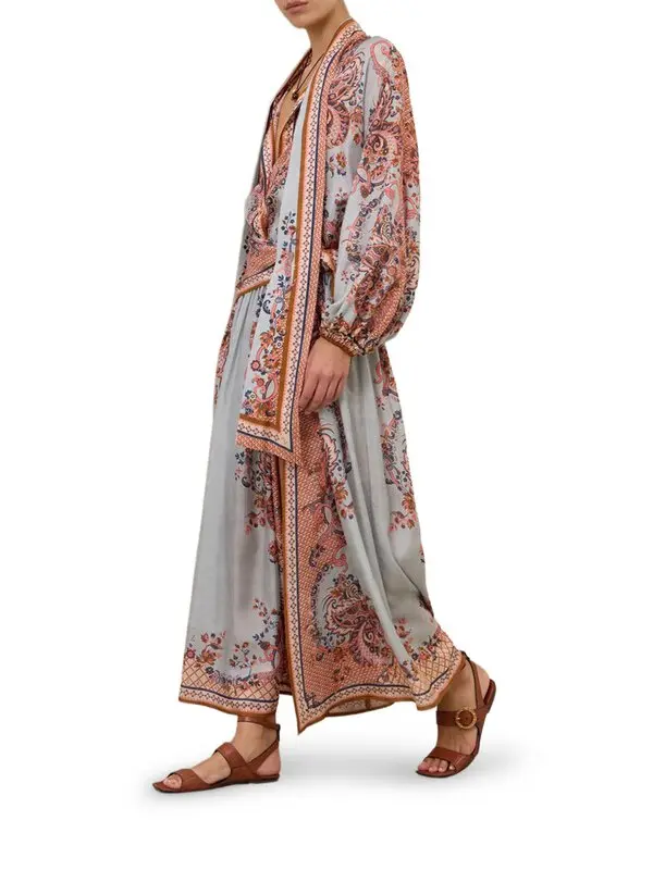 Zimmermann Aster Blouse With Neck Bow In Pure Silk
