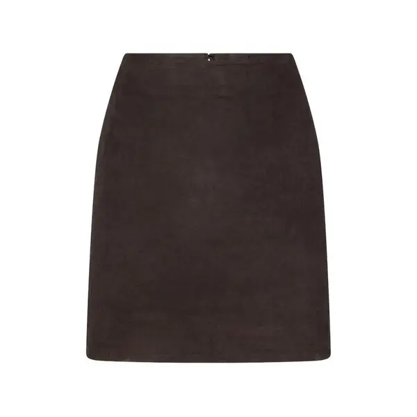 ROTATE BY BIRGER CHRISTENSEN Fitted Suede Skirt - Brown