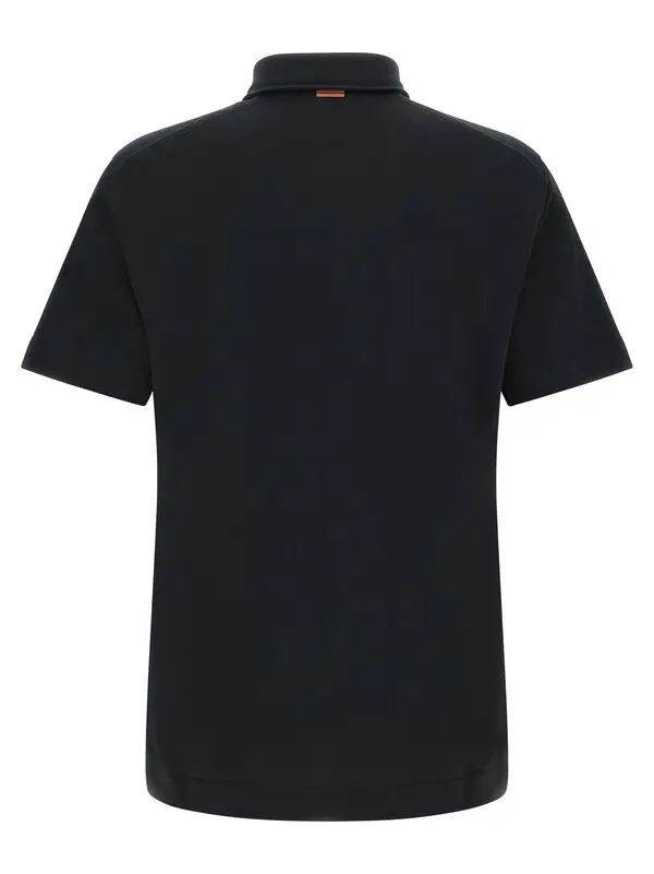Zegna Polo Shirt With Pocket - Blue