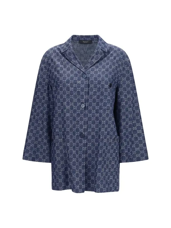 Gucci Gg Jacquard Cotton Jacket