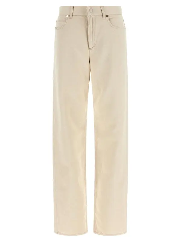 Fendi Ff Reverse Jeans - Cream