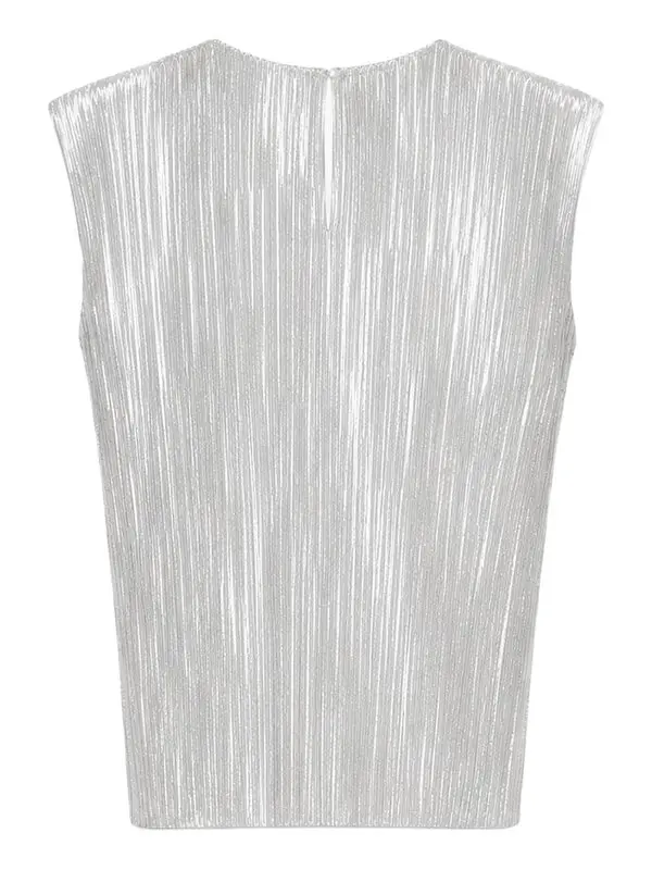 FORTE_FORTE Sleeveless Top With Irregular Pleating - Multicolor