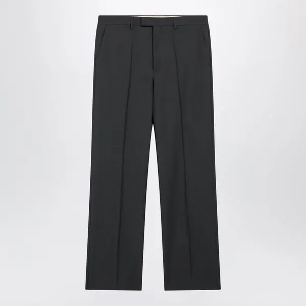 Valentino Garavani Gray Wool-blend Pants - Black