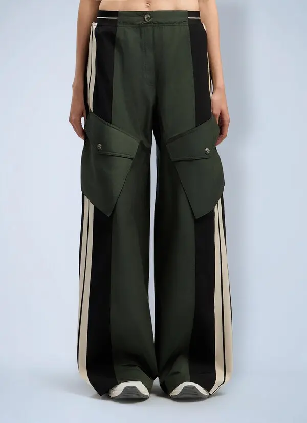 Palm Angels Panel Cargo Pants - Green