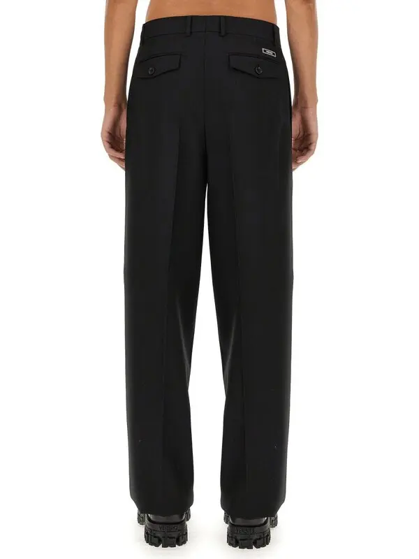 Versace Wool Wide Leg Pants