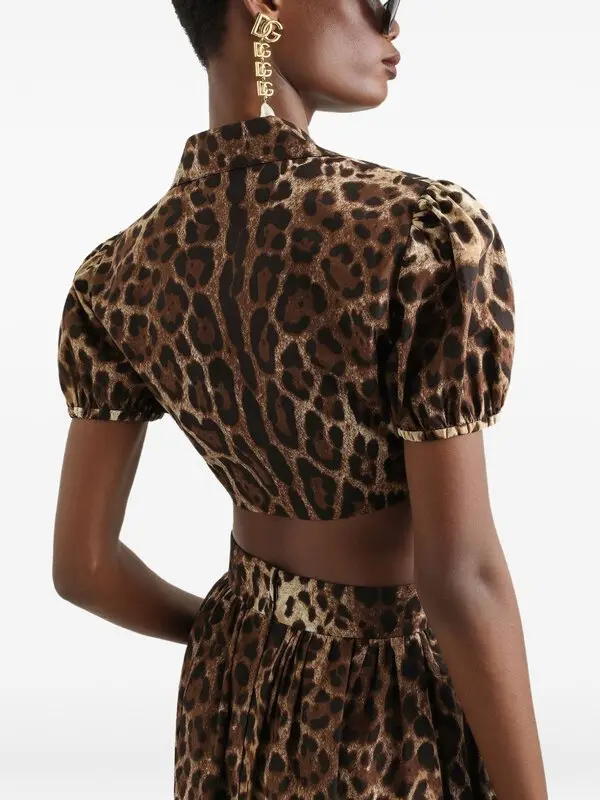 Dolce & Gabbana Leo Print Cotton Shirt - Multicolor