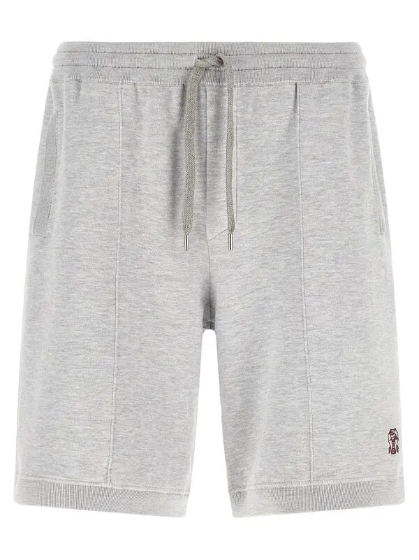 Brunello Cucinelli Double Knit Bermuda Shorts - Gray