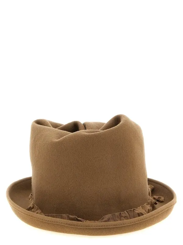 Yohji Yamamoto Wool Felt Hat - Cream
