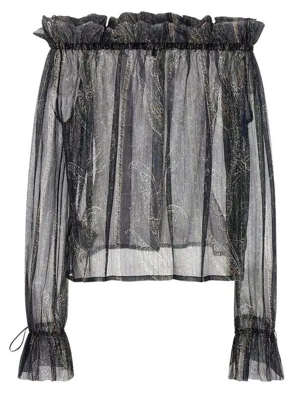 Saint Laurent Lurex Blouse - Multicolor