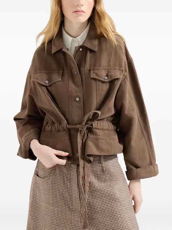 Brunello Cucinelli Linen Cropped Jacket