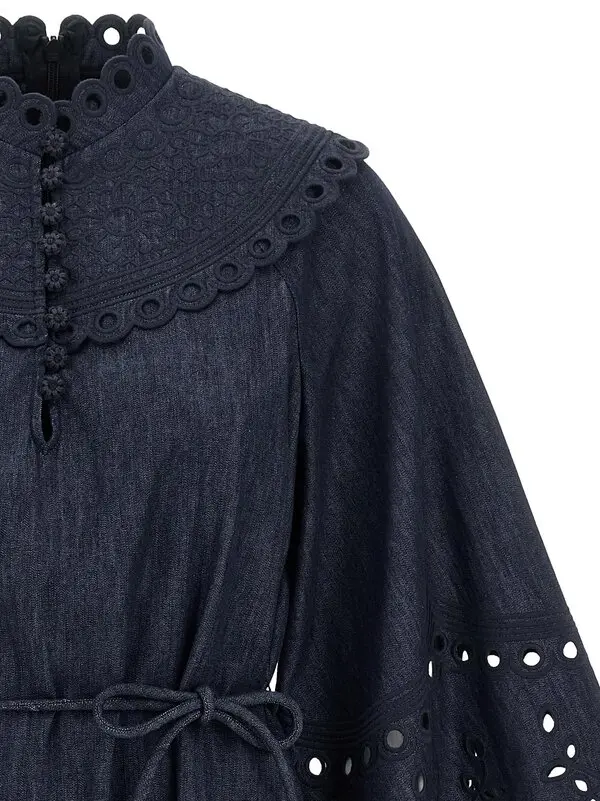 Zimmermann Mahon Cotton Denim Mini Dress