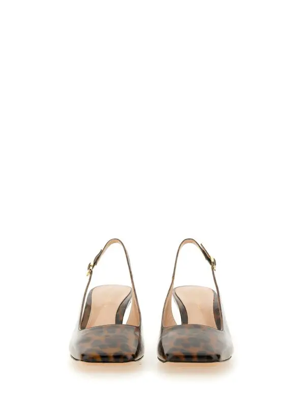GIANVITO ROSSI Leopard/cheetah Print Leather Slingback Pumps - Multicolor