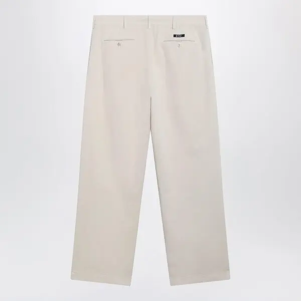 Prada Sand-colored Cotton Trousers - Cream