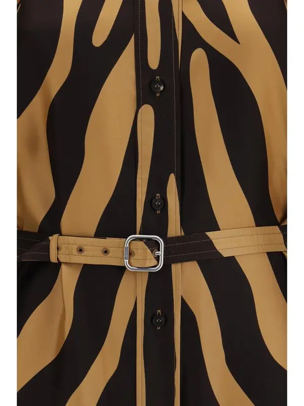 FERRAGAMO Twill Shirt Dress - Multicolor