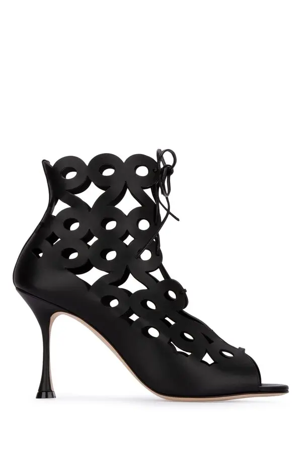 Manolo Blahnik Cut Out Booties - Multicolor