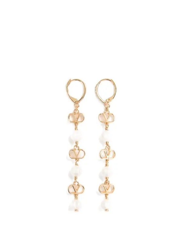 Valentino Garavani Vlogo Signature Pearl Earrings - Multicolor