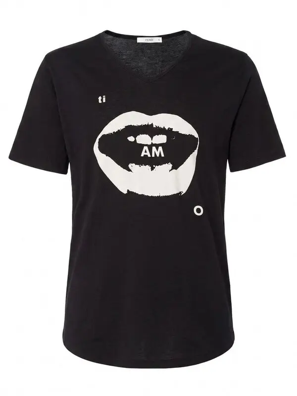 Fendi Ti Amo` Print T-shirt - Multicolor