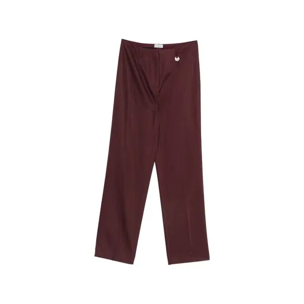Burberry Tailored Wool Twill Trousers - Red
