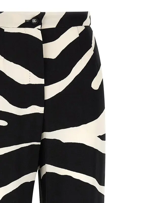 Dolce & Gabbana Zebra' Print Palazzo Pants