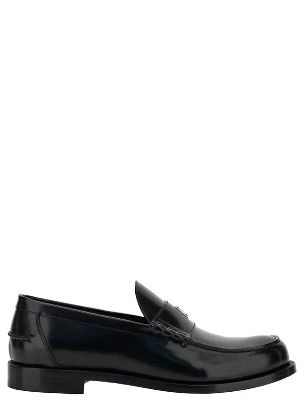 Givenchy Black Loafers With 4g Detail In Leather
