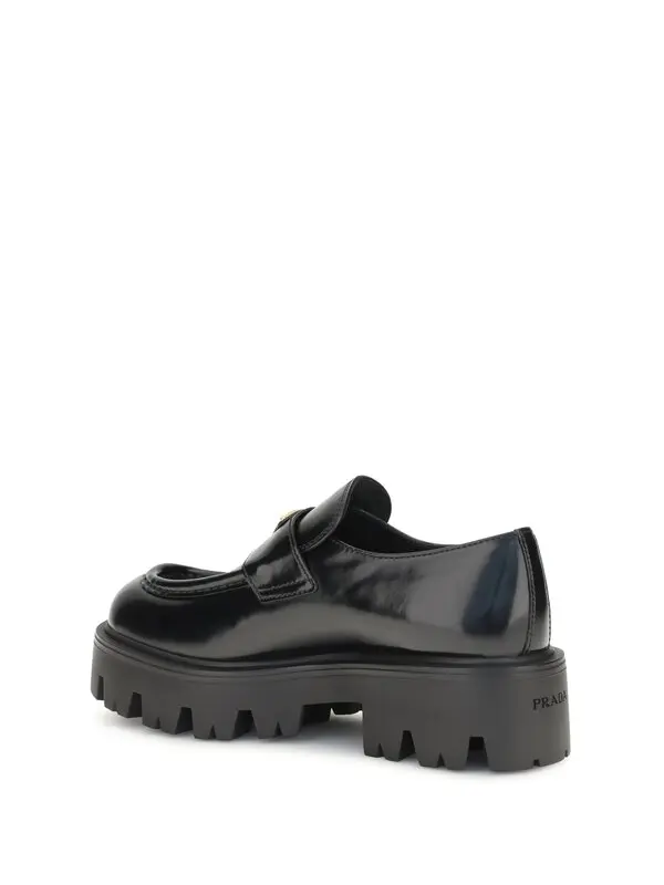 Prada Brushed Leather Loafers