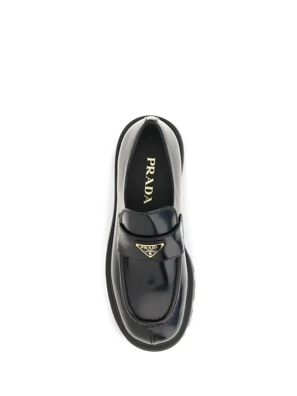 Prada Brushed Leather Loafers
