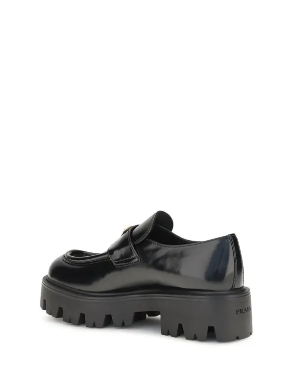Prada Brushed Leather Loafers