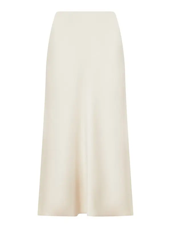 Brunello Cucinelli Cady Satin Fluid Pencil Skirt