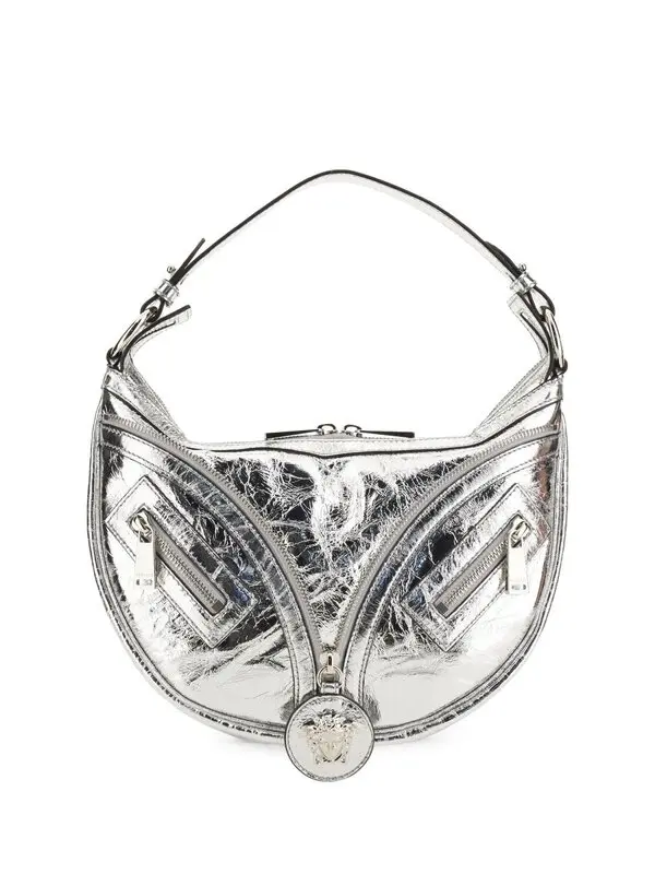 Versace Repeat Small Hobo Bag - Silver