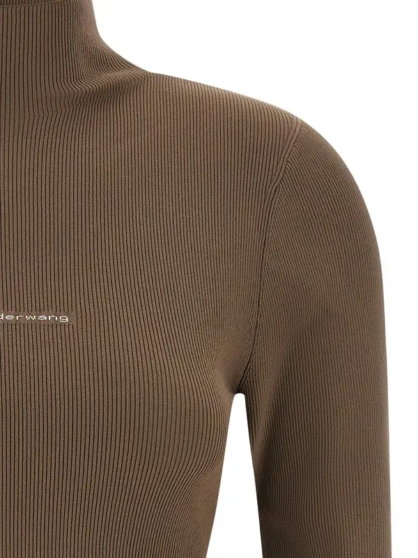 Alexander Wang Logo Ribbed Sweater