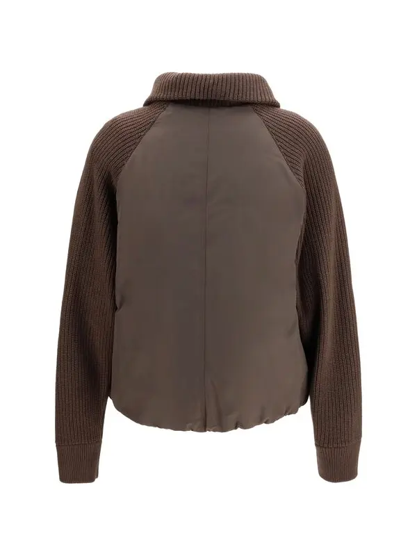 Brunello Cucinelli Down Jacket With Wool Sleeves
