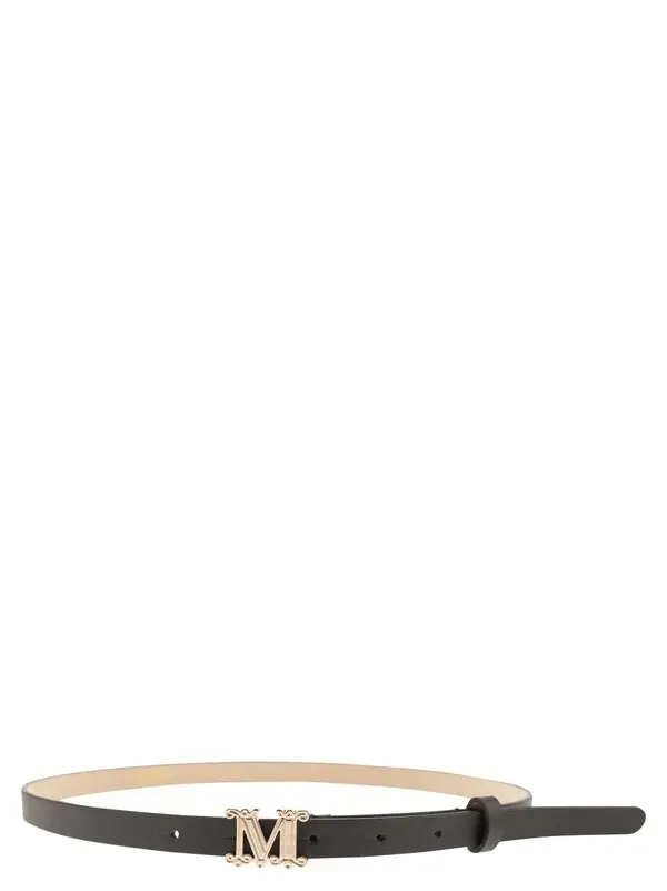 Max Mara Mgraziata15 Monogram Leather Belt