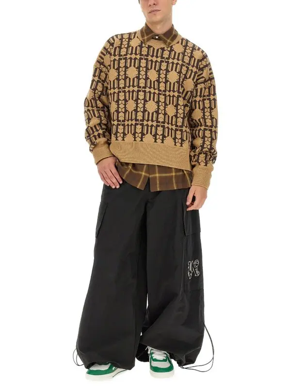 Palm Angels Cotton Jacquard Sweater