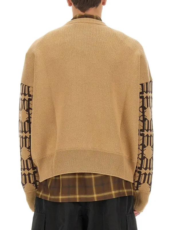 Palm Angels Cotton Jacquard Sweater
