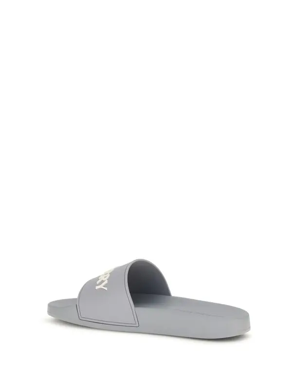 Burberry Logo Slides - Gray