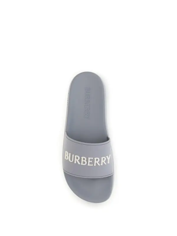 Burberry Logo Slides - Gray