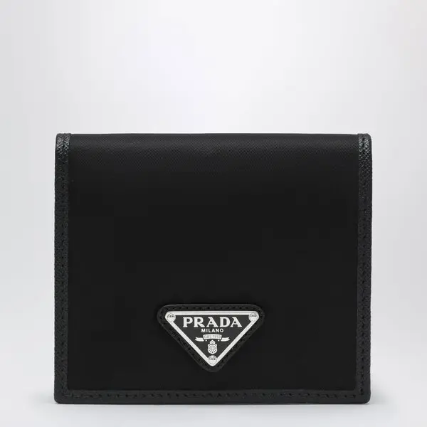 Prada Re-nylon And Saffiano Wallet - Black