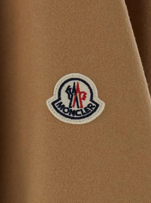 Moncler Blend Wool Cape - Cream
